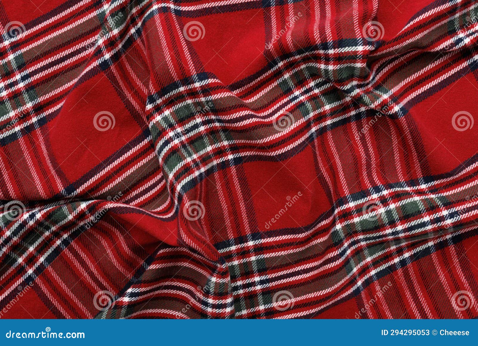Background of Traditional Checkered Christmas Red Fabric Stock Image ...