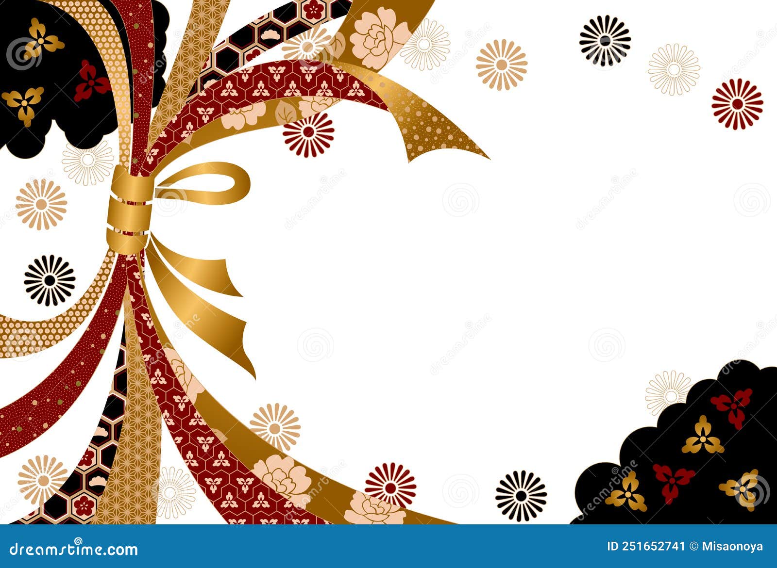 Background of Traditional Japanese Pattern Noshi Stock Vector ...