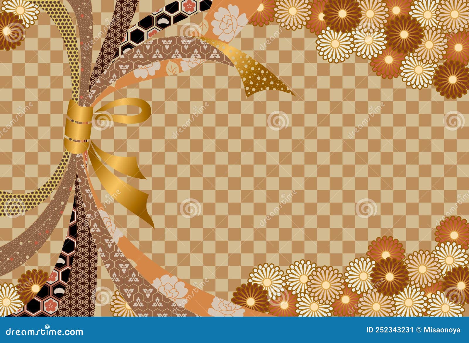 Background of Traditional Japanese Pattern Noshi Stock Vector ...
