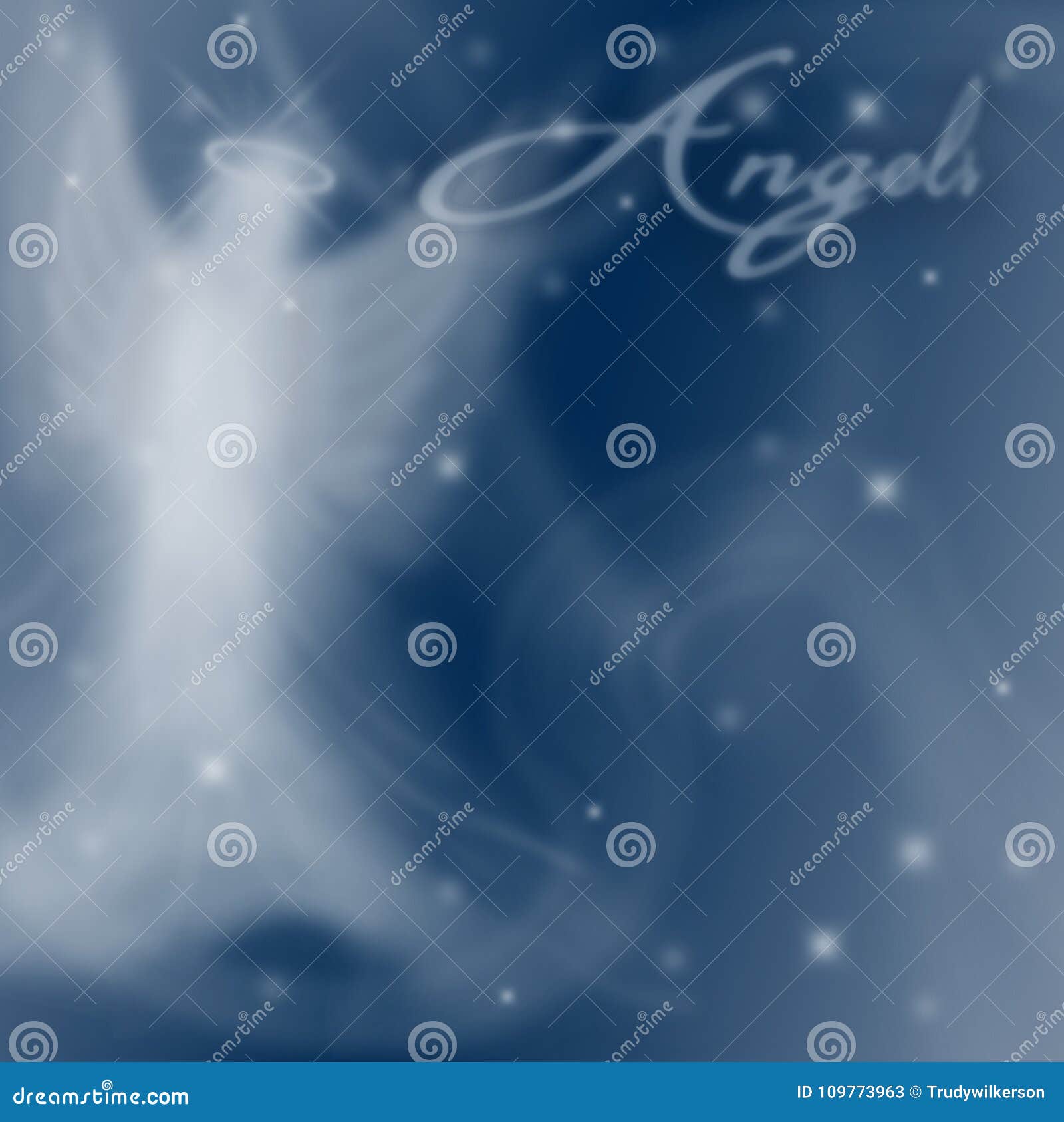 Translucent Angel in the Heavens - Background Stock Illustration ...