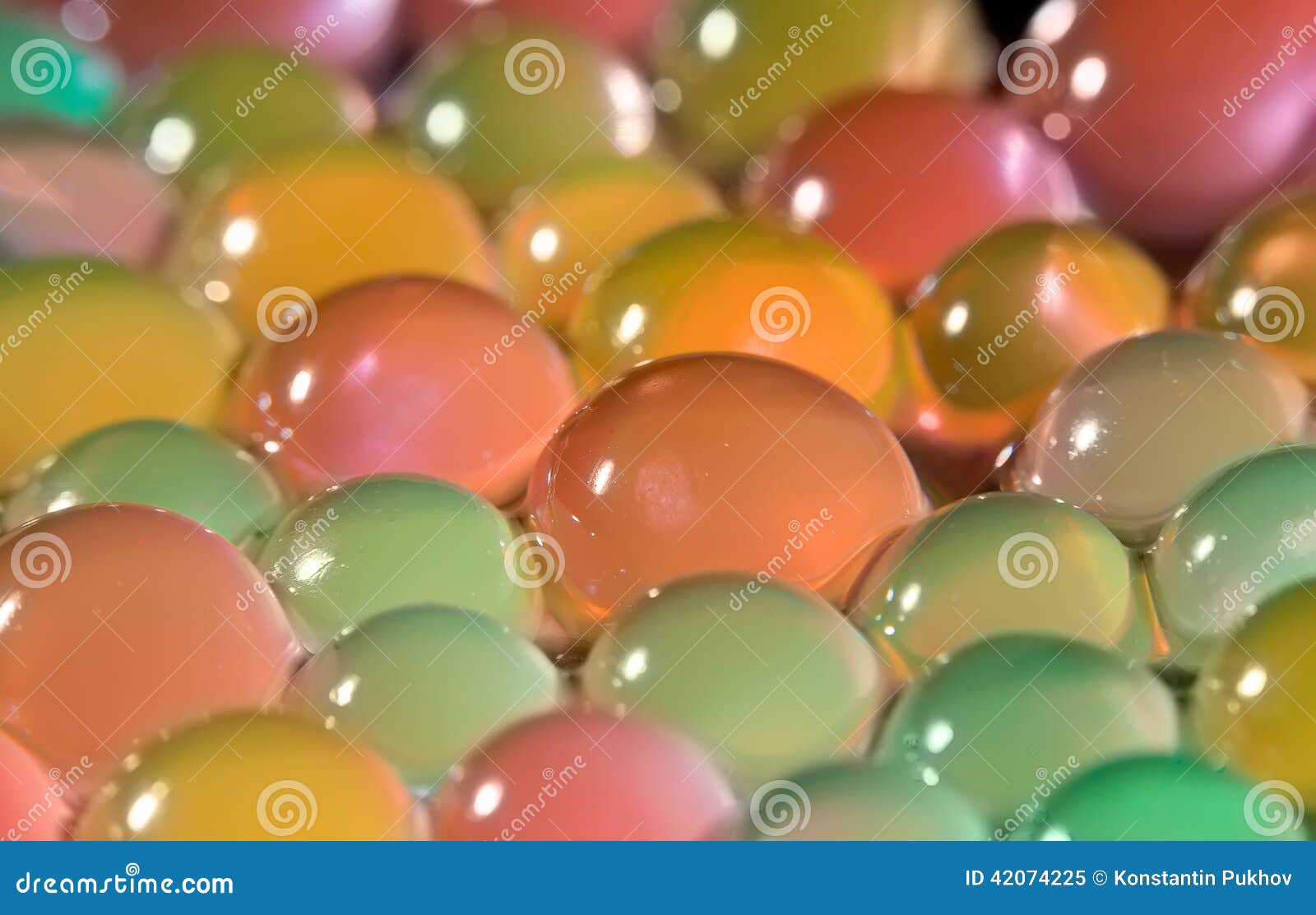 Background with Transparent Colored Beads Stock Image - Image of ...