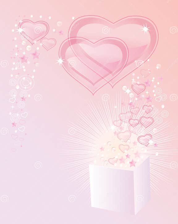 Background with Transparent Hearts Stock Illustration - Illustration of ...