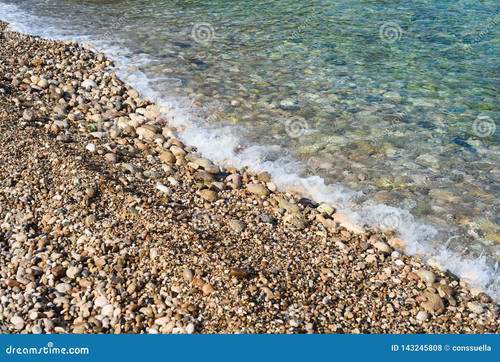 Background of Transparent Sea Water and Bottom, with Stones and Waves ...