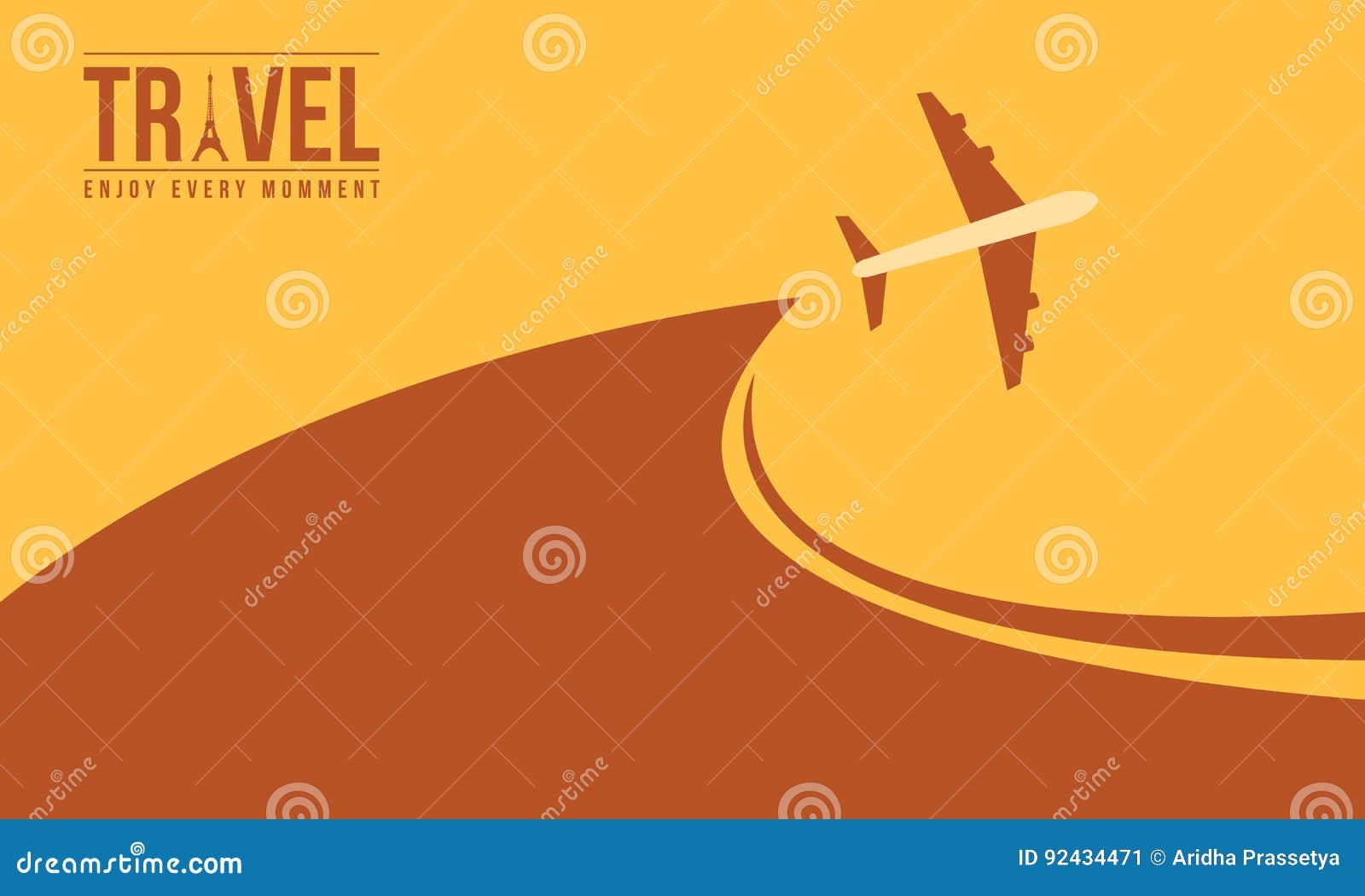 Background Travel Design with Airplane Stock Vector - Illustration of ...