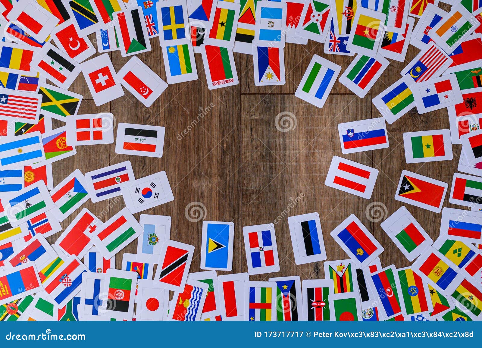 Background for Travelers, World Flags, Brown Background Stock Image ...