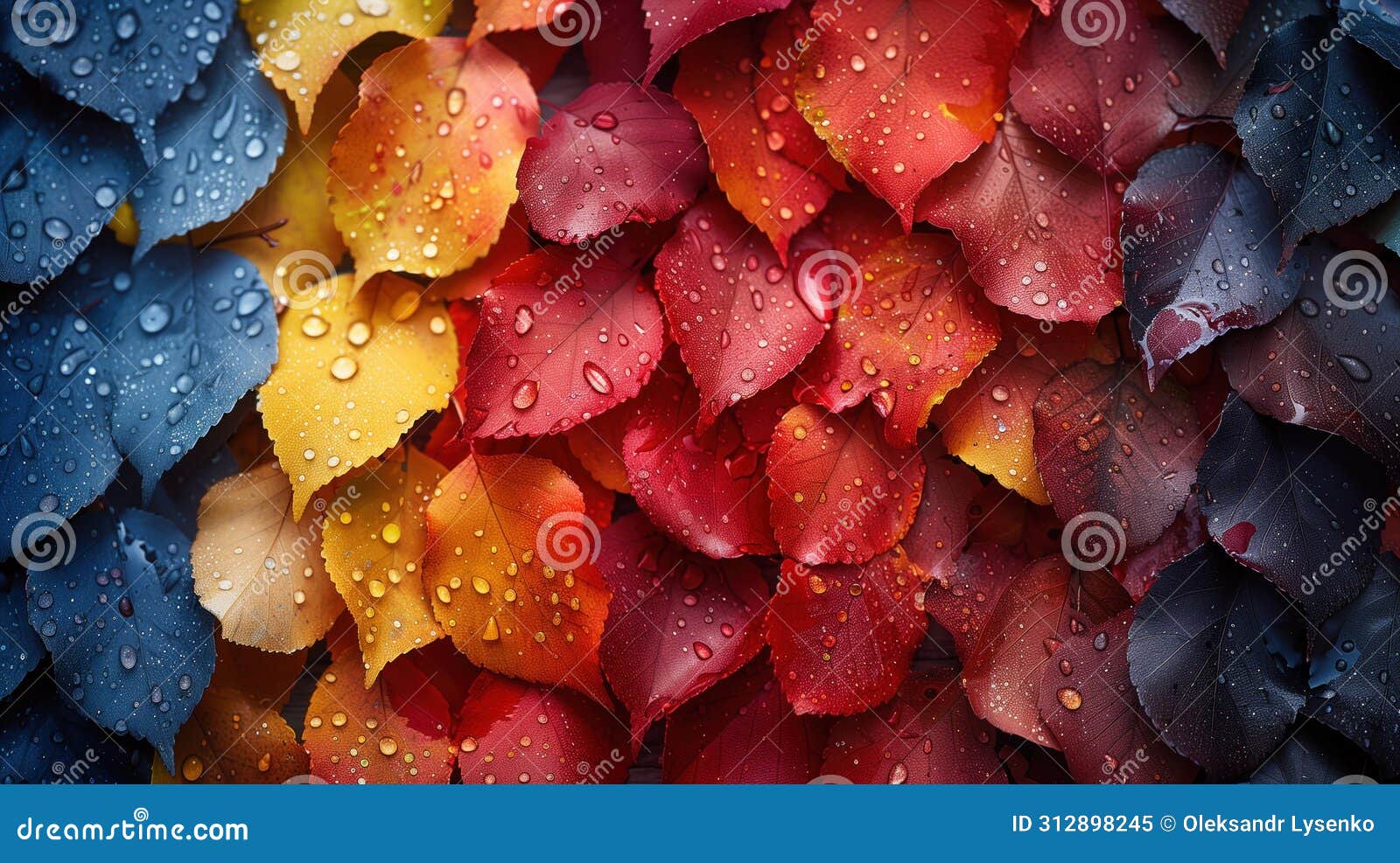 Background Tree Leaves in Colorfull Stock Illustration - Illustration ...