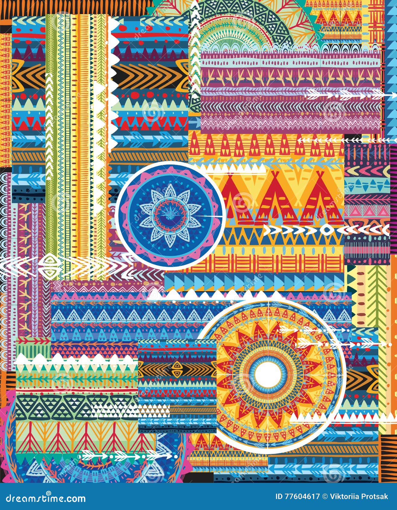 Background with Tribal Texture Stock Vector - Illustration of fashion ...