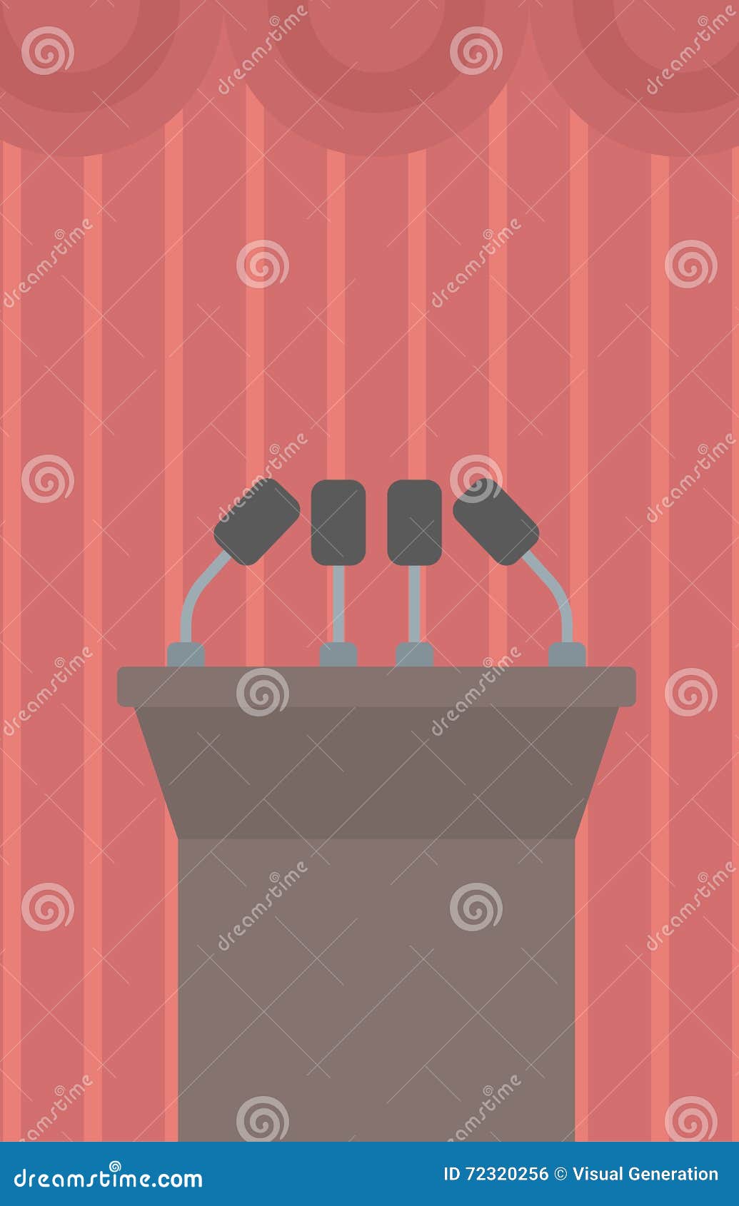 Background of Tribune Speech with Microphones. Stock Vector ...