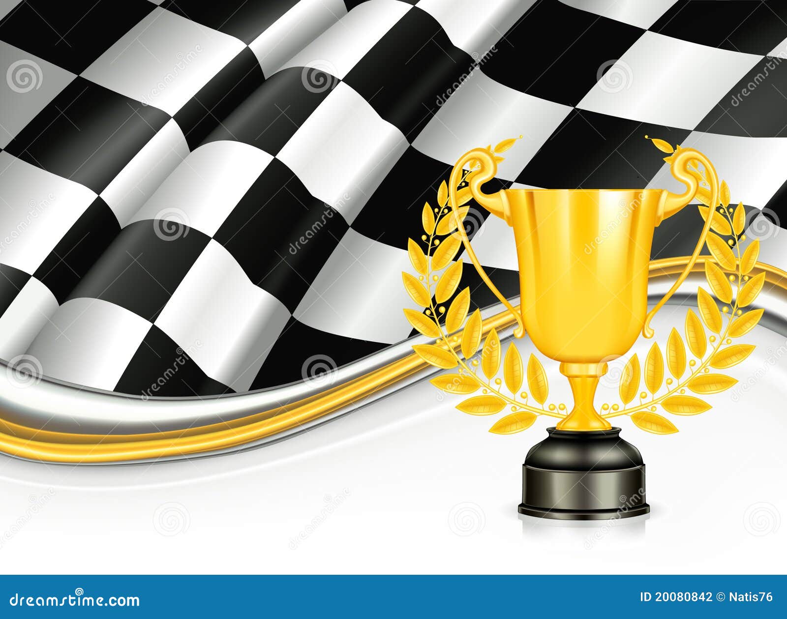 Background with a Trophy stock vector. Illustration of metal - 20080842