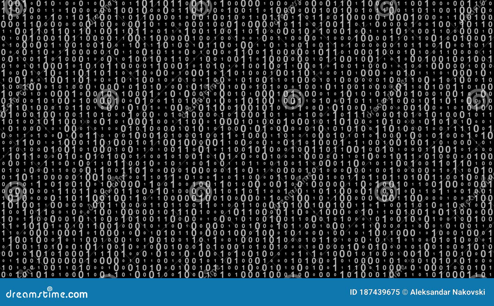 Background with Two Binary Digits Stock Illustration - Illustration of virtual, pattern: 187439675