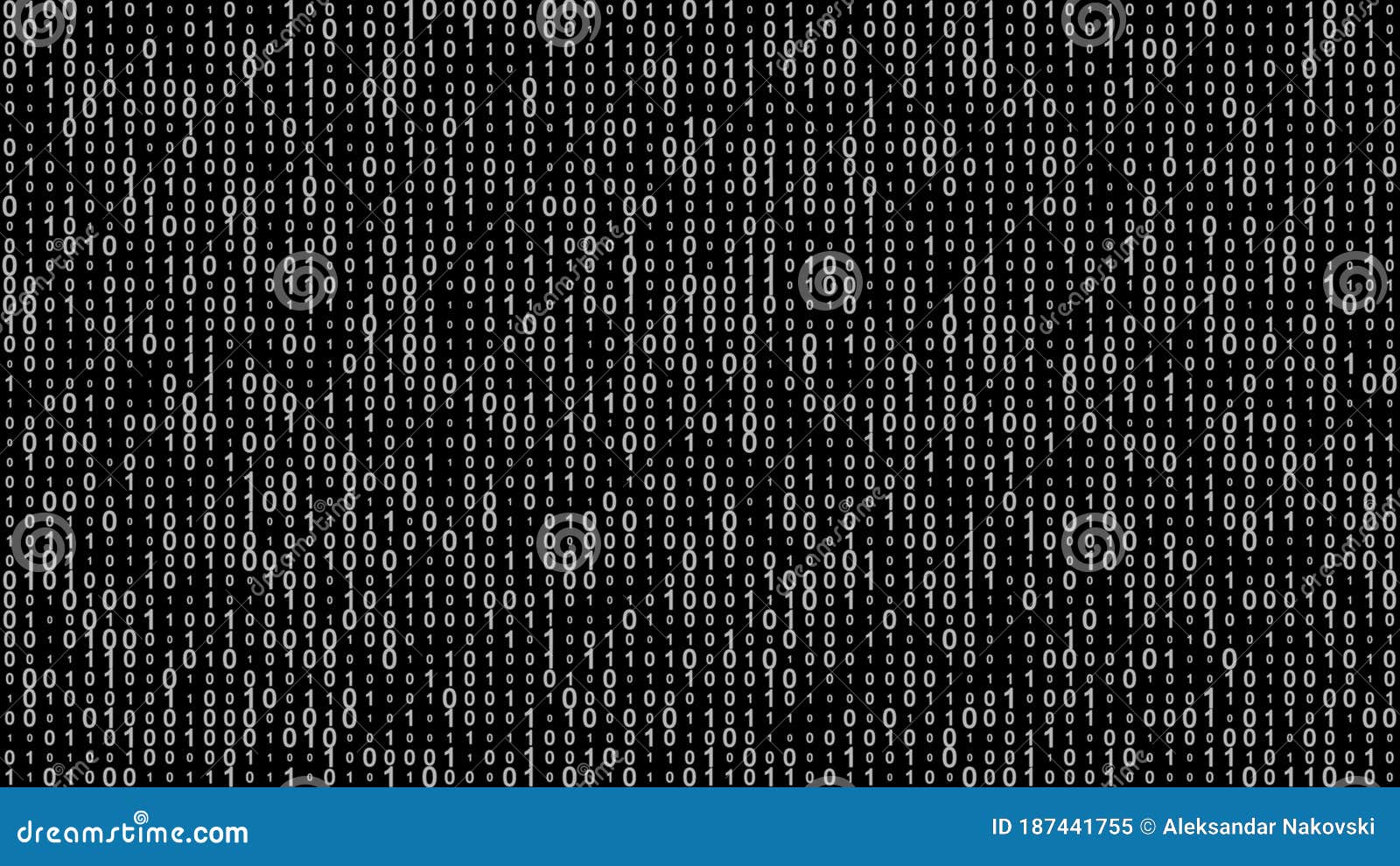 Background with Two Binary Digits Stock Illustration - Illustration of ...