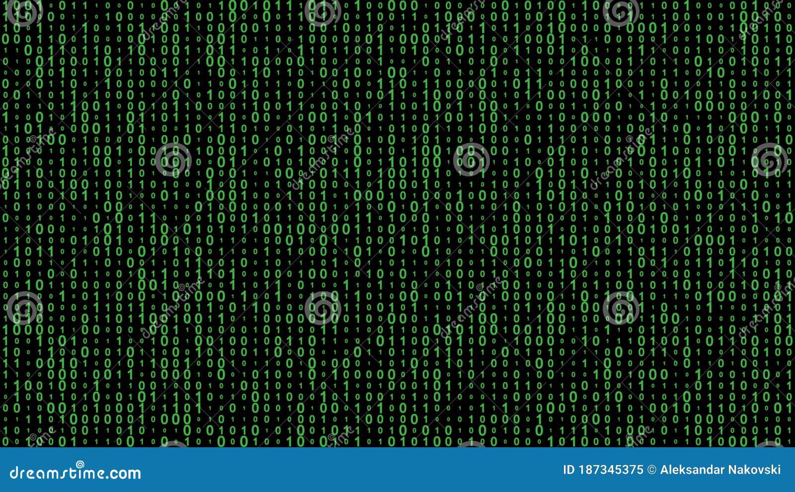 Background with Two Binary Digits Stock Illustration - Illustration of ...