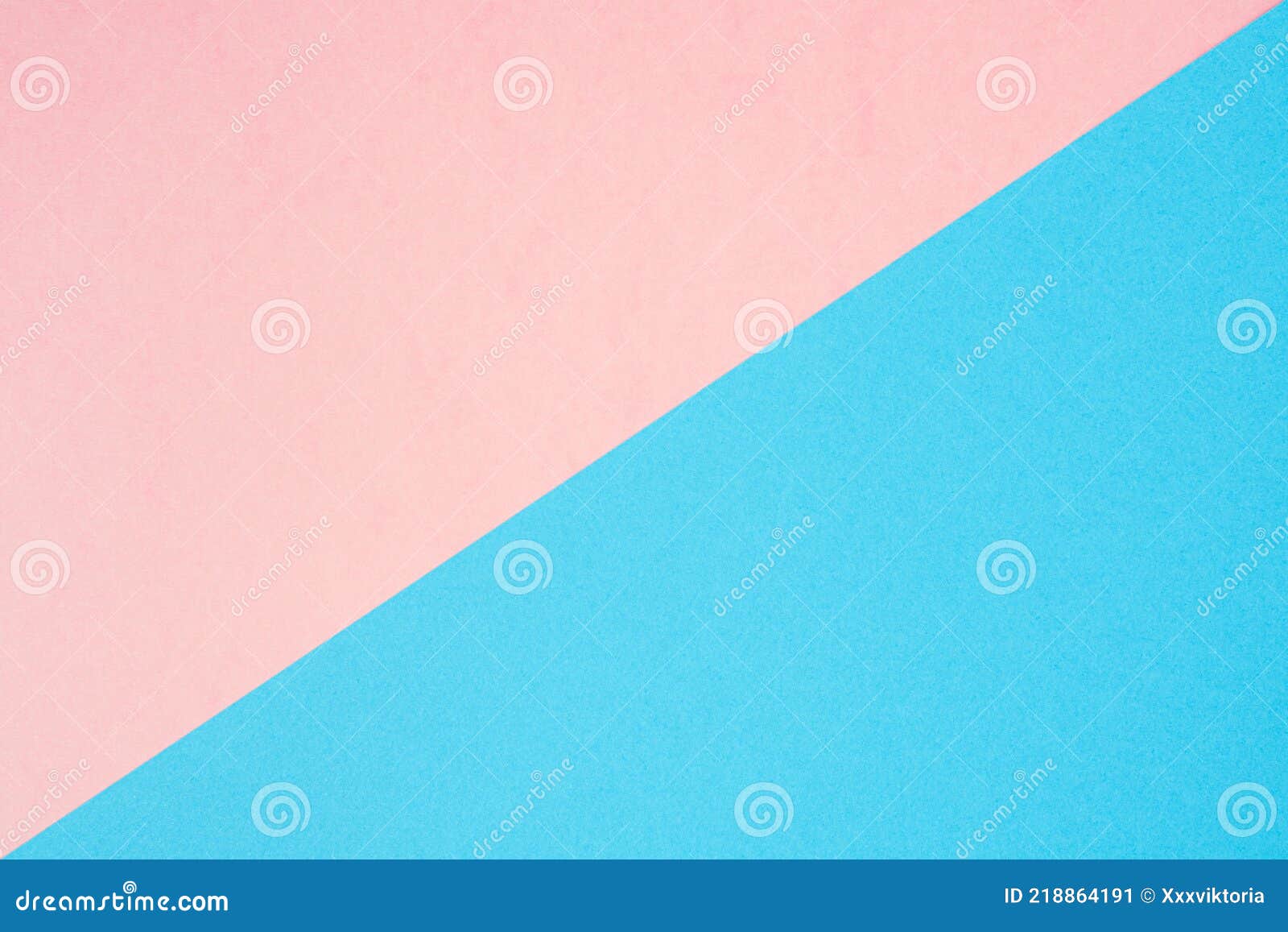 Background of Two Colors. Blue and Pink Paper Sheets Divided Diagonally ...