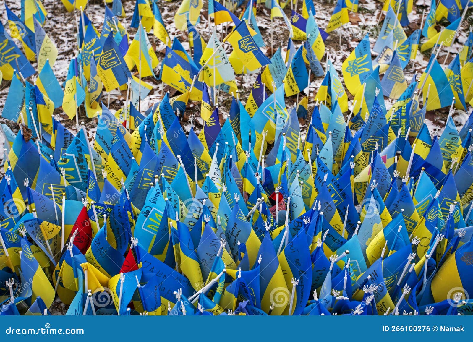 Background of Ukarina Flags in Memory of the Dead, War in Ukraine Stock ...