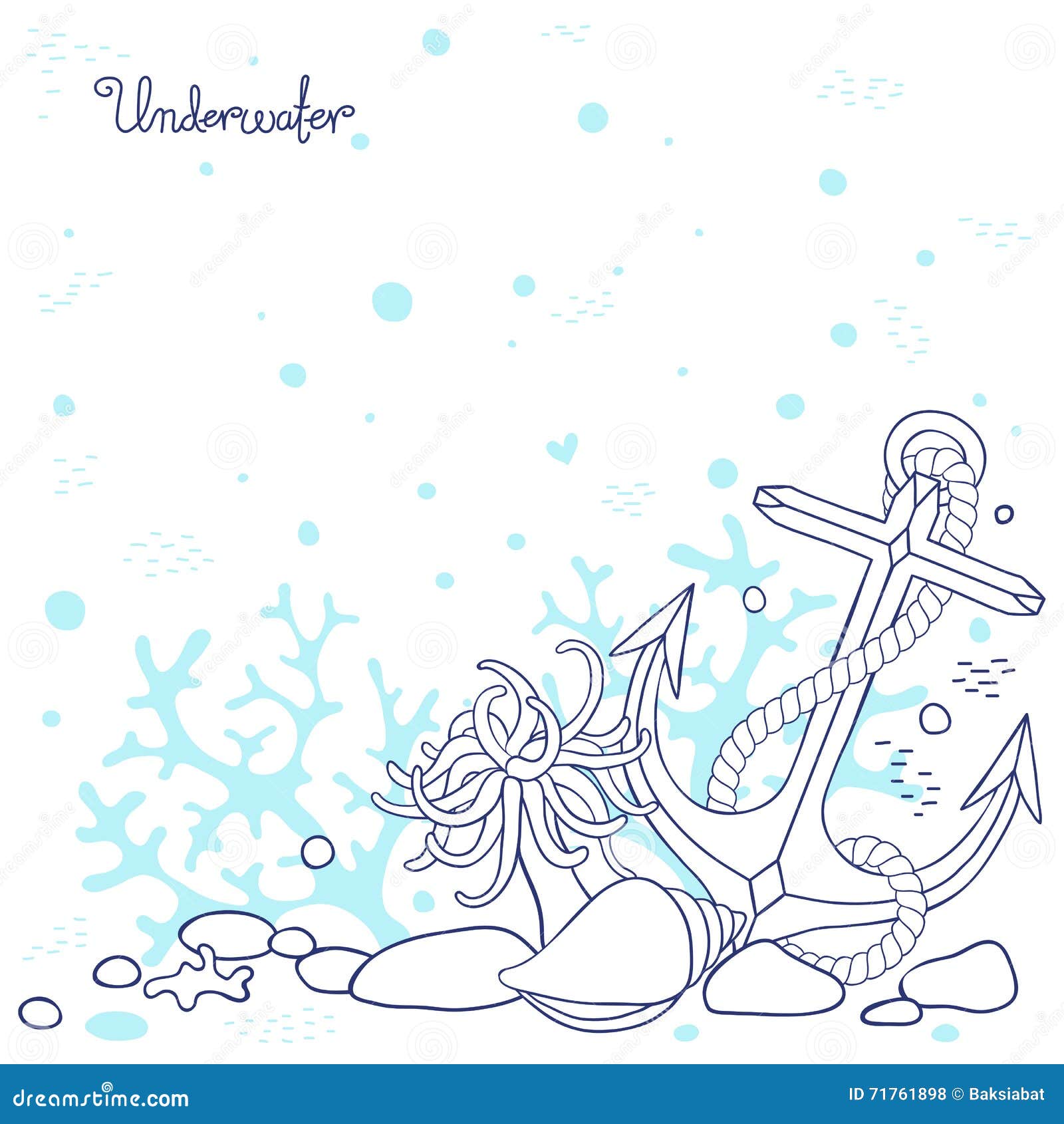 Background Underwater Seabed. Stock Vector - Illustration of sealife ...