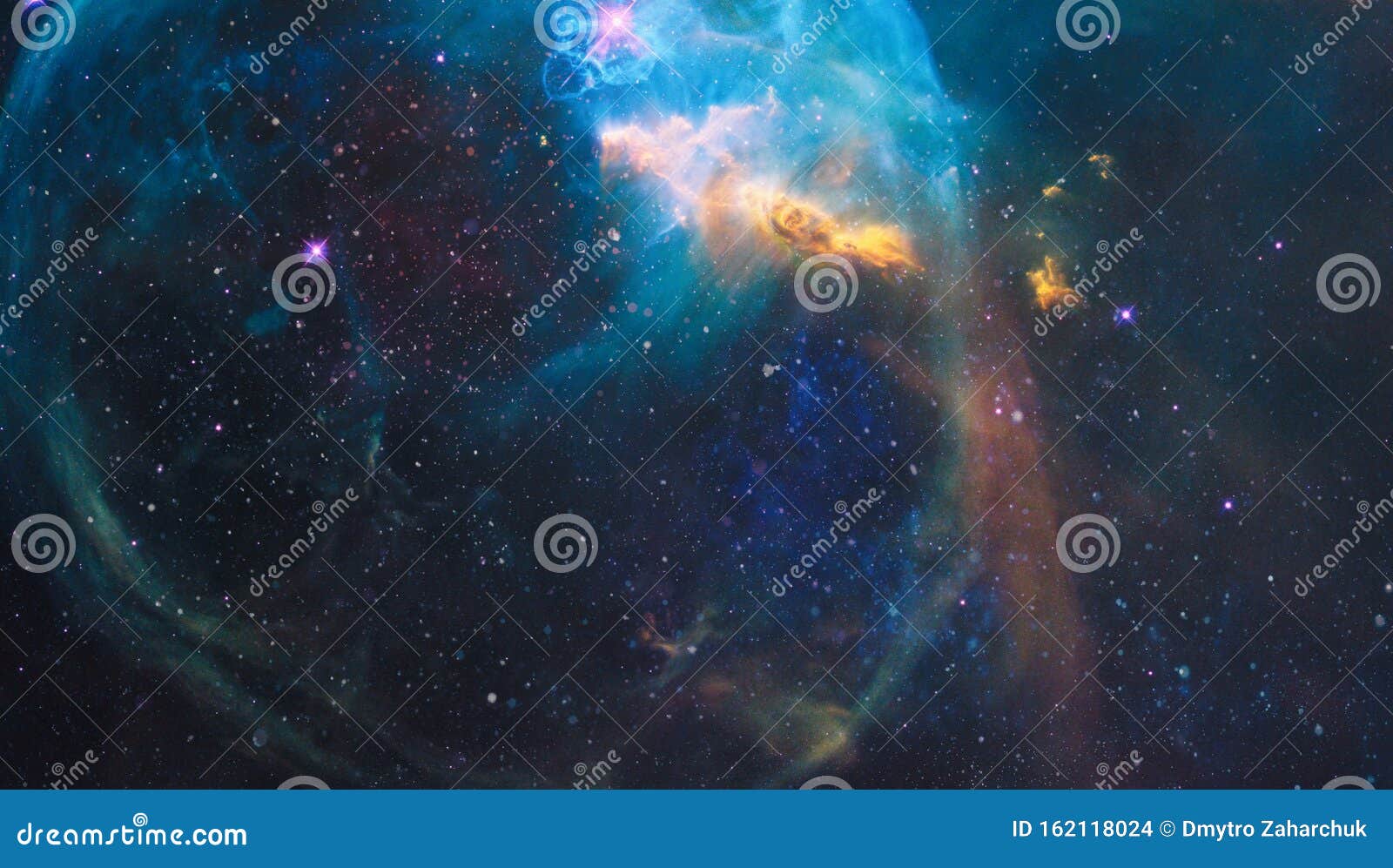 Background of the Universe. Star Cluster and Nebula - a Cloud in Space ...