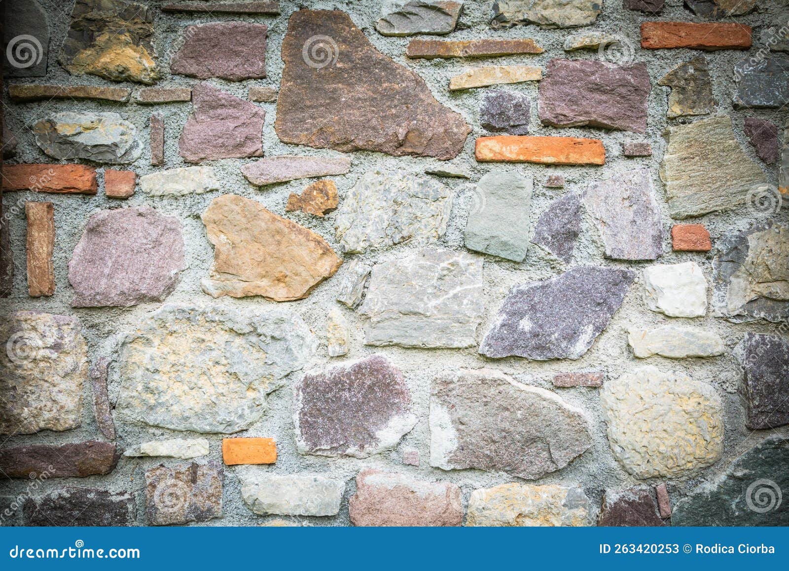 Background of Unshaped Stone or Rock Wall Stock Image - Image of wall ...