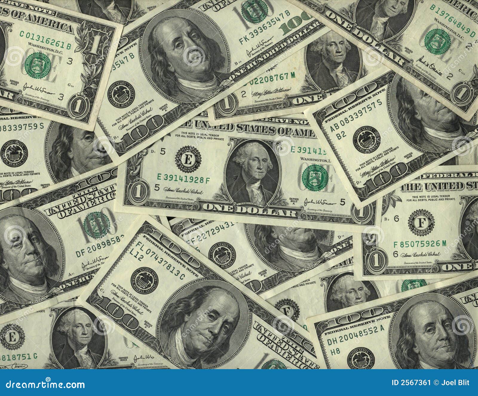 Background Of US Dollar Bills Stock Image - Image: 2567361
