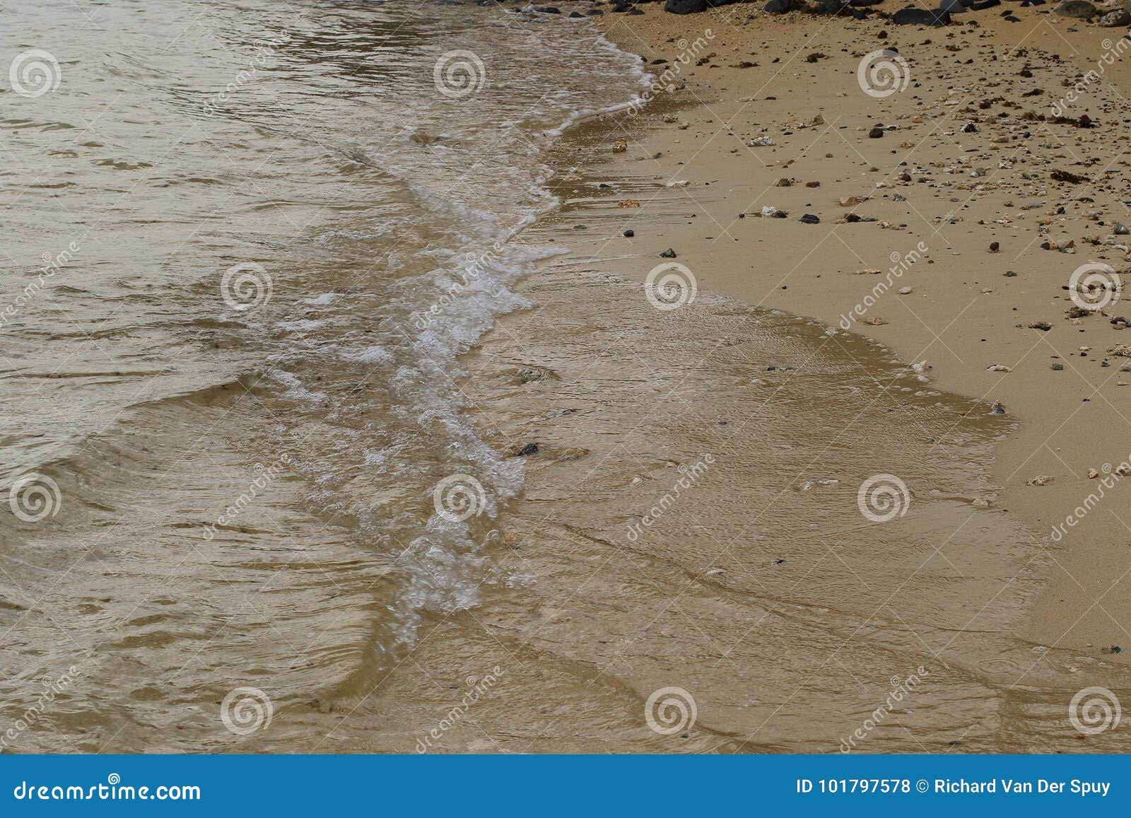 Background Use - High Tide Mark on a Sandy Beach Stock Photo - Image of ...