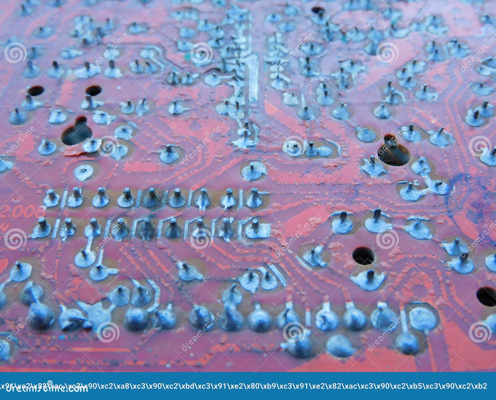 Background: a Used Circuit Board with Traces of Soldering. Stock Photo ...