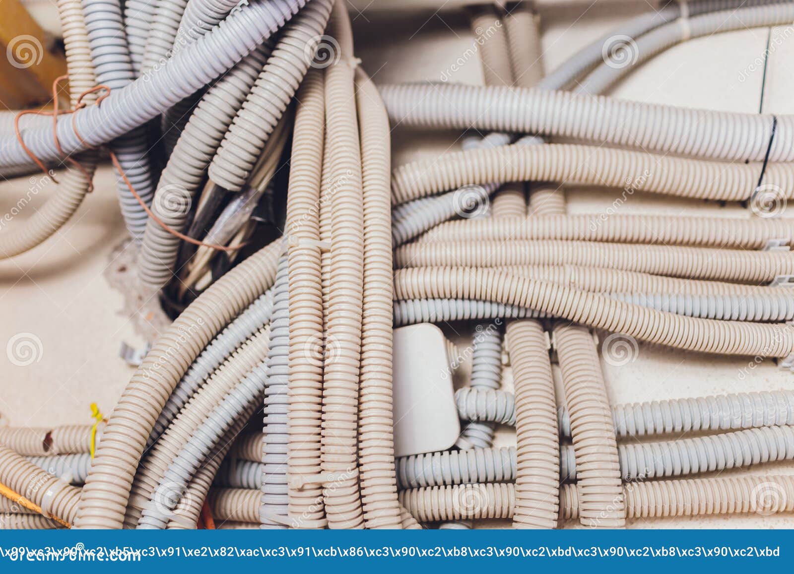 Background of Used Electrical Wires at Collection Center. Stock Photo ...