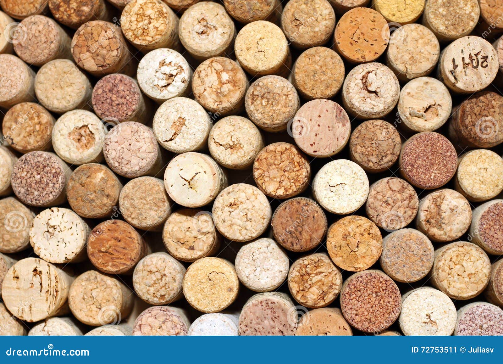 Background Of Used Wine Corks, Wall Of Many Different Wine Corks ...