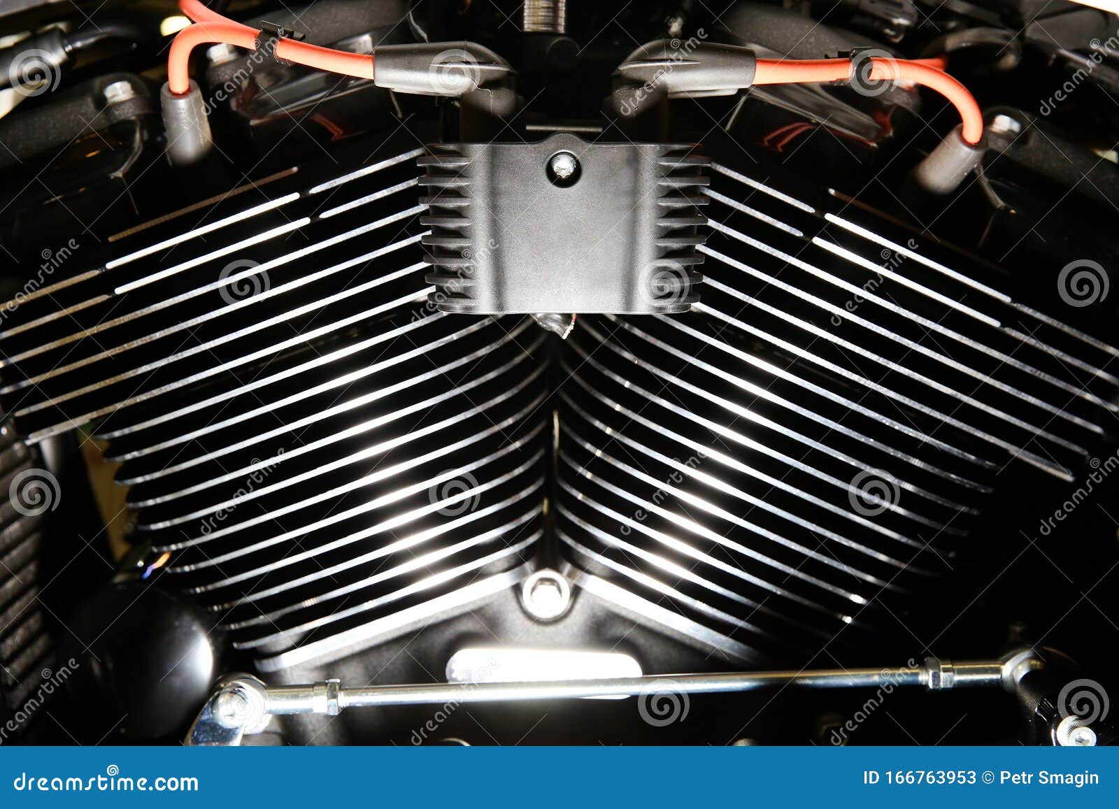 Background of V-shaped Motorcycle Engine Stock Image - Image of engine ...