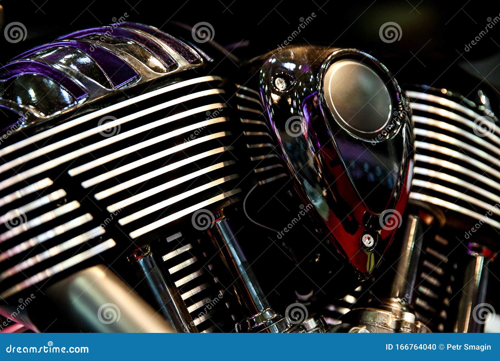 Background of V-shaped Motorcycle Engine Stock Photo - Image of shaped ...