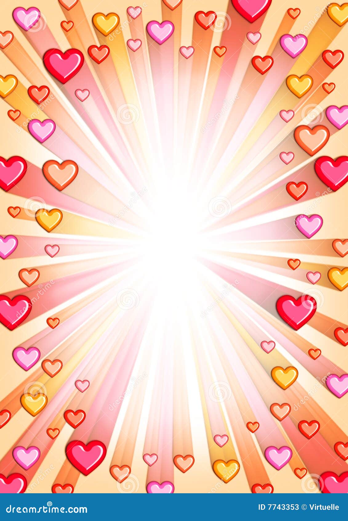 Background for Valentine Letter with Hearts Stock Illustration ...