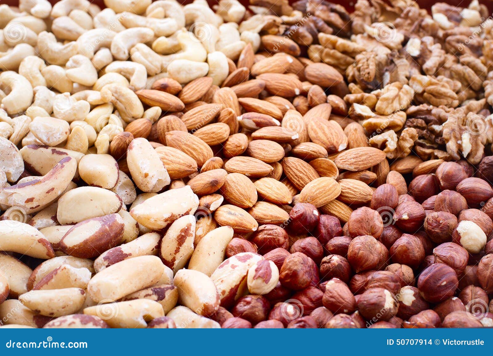 Background from Various Kinds of Nuts Stock Photo - Image of heap ...