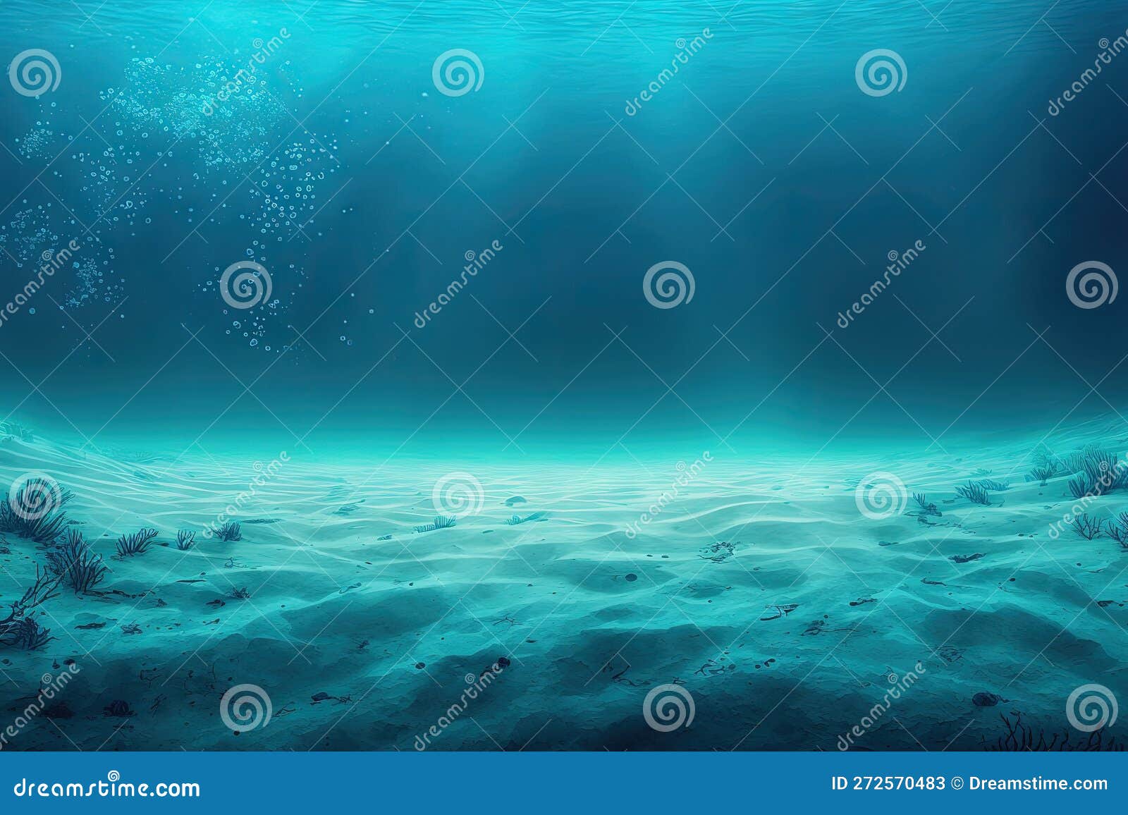 Background of a Vast Blue Ocean with a Sandy Seafloor Stock ...