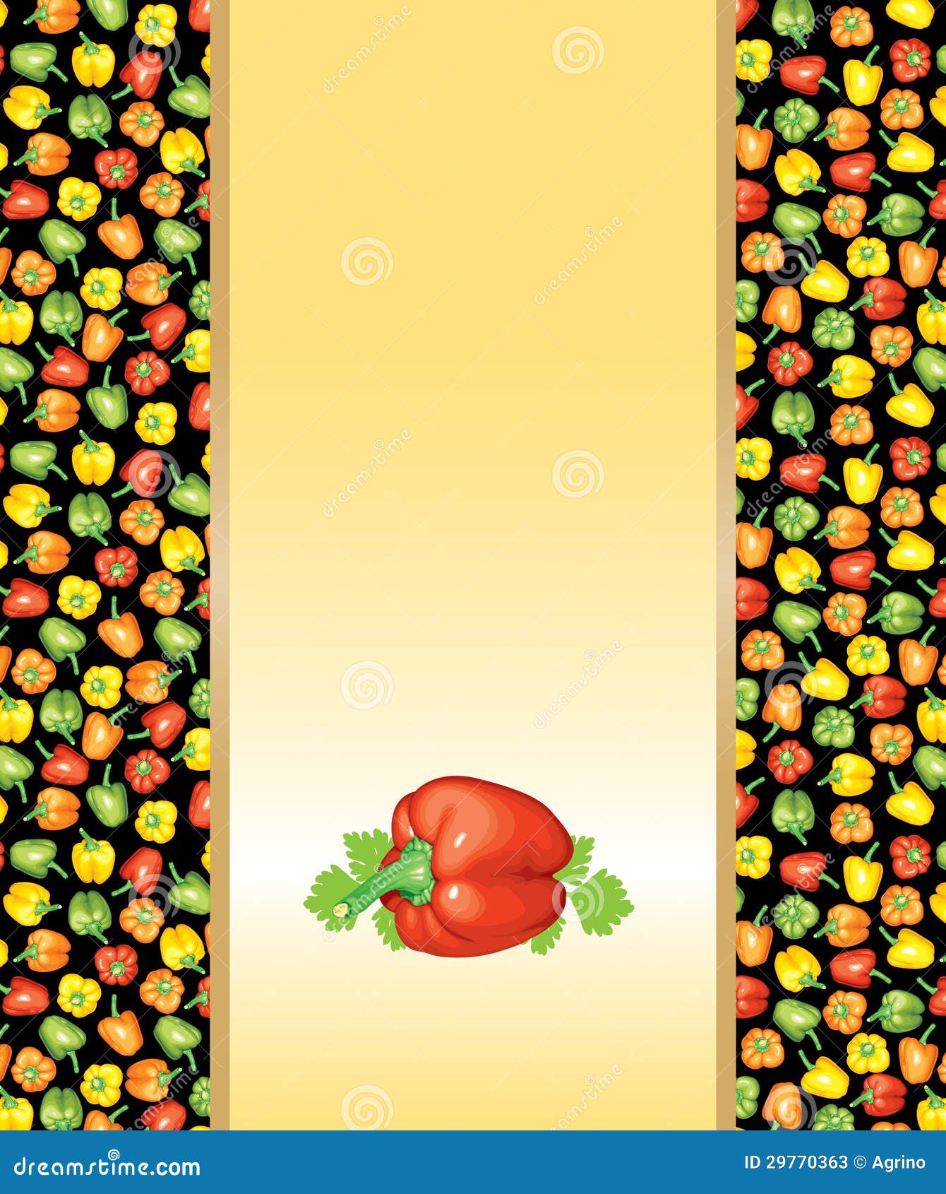 Background For Vegetarian Menu Stock Vector - Illustration of pepper ...