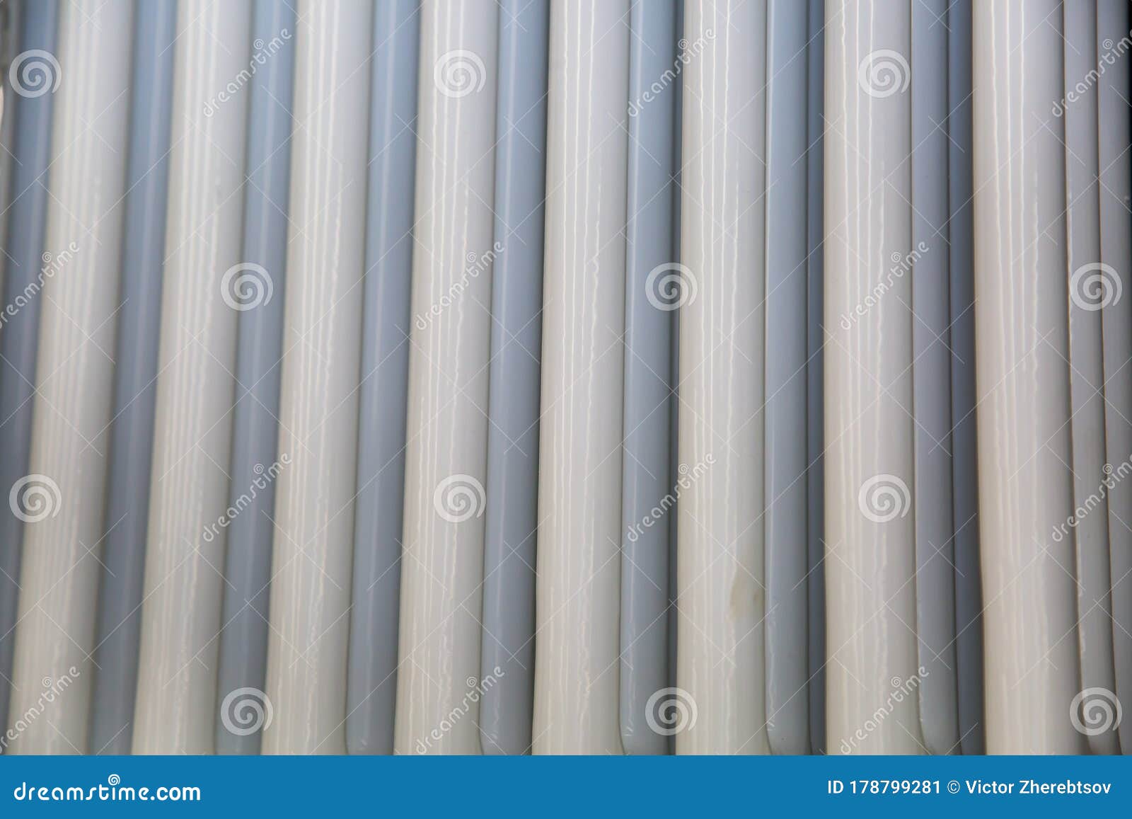 Background of Vertical Plastic Pipes in White. Design Backgrounds ...
