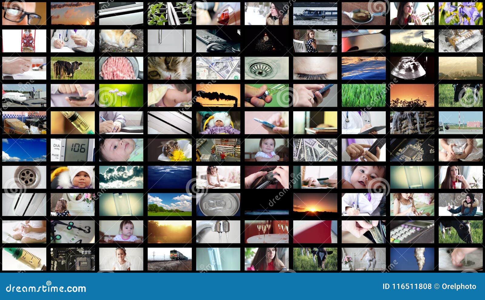 Video wall media streaming stock photo. Image of broadcast - 116511808