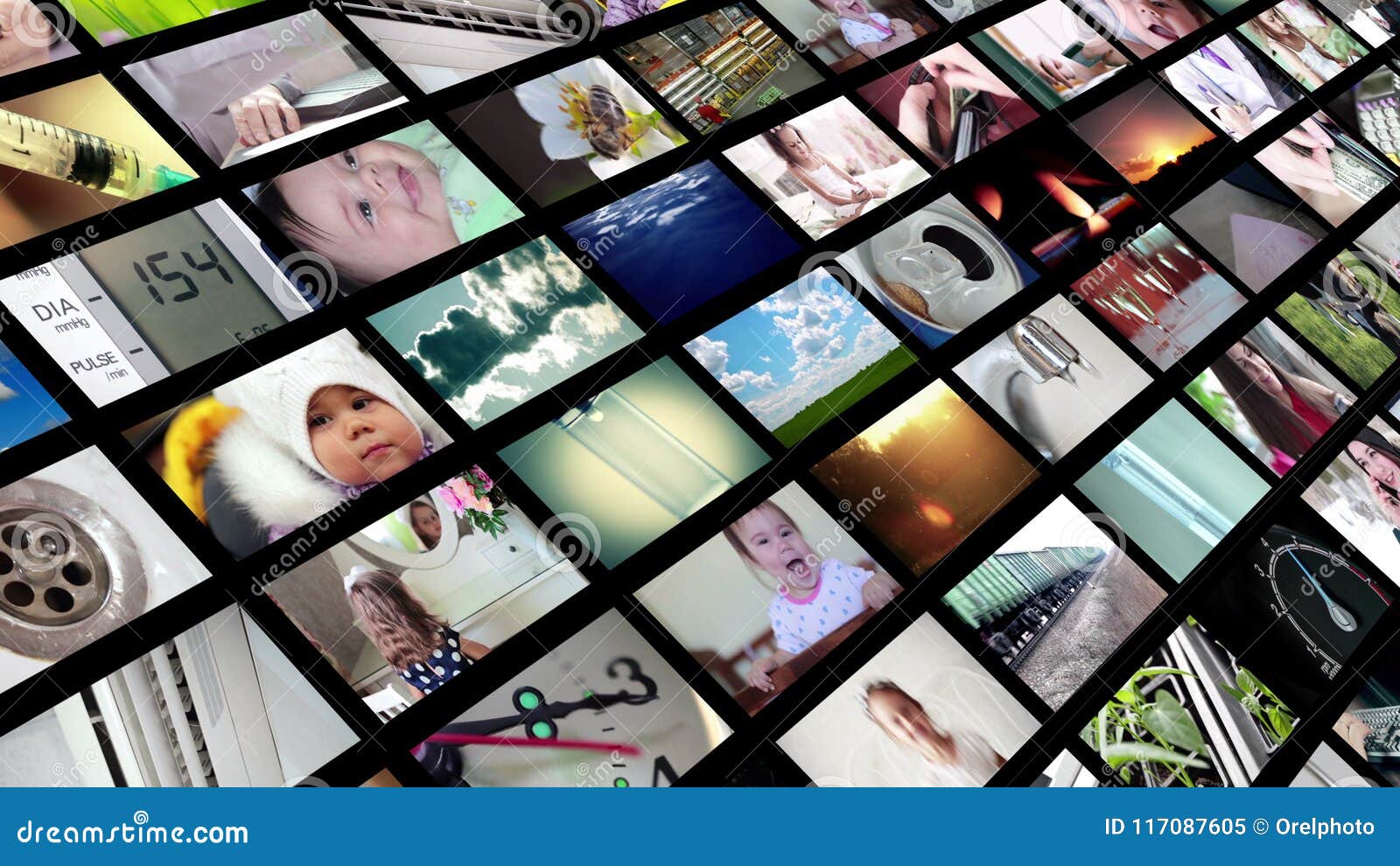 Video wall media streaming stock image. Image of girl - 117087605