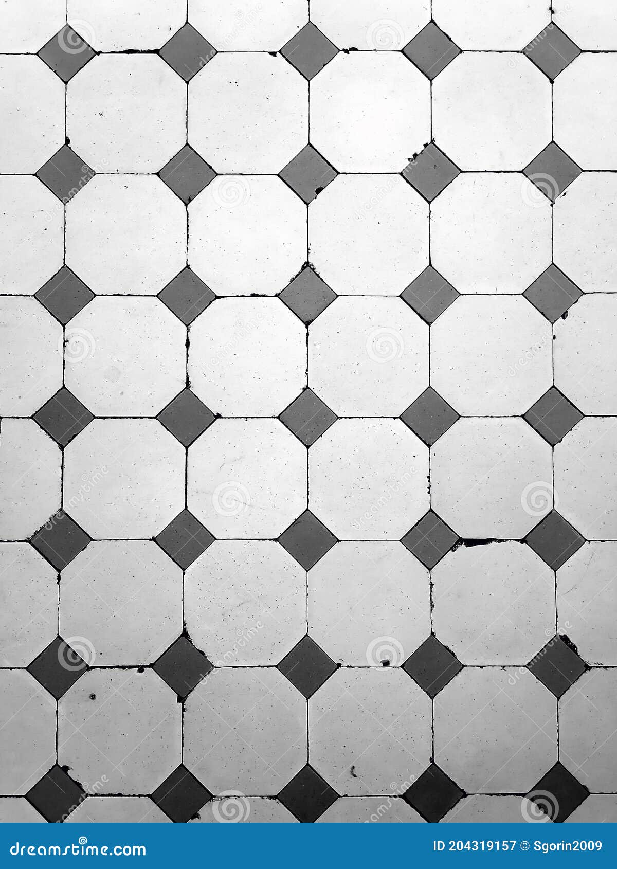 Black and White Vintage Tiles Pattern Background Stock Image - Image of ...