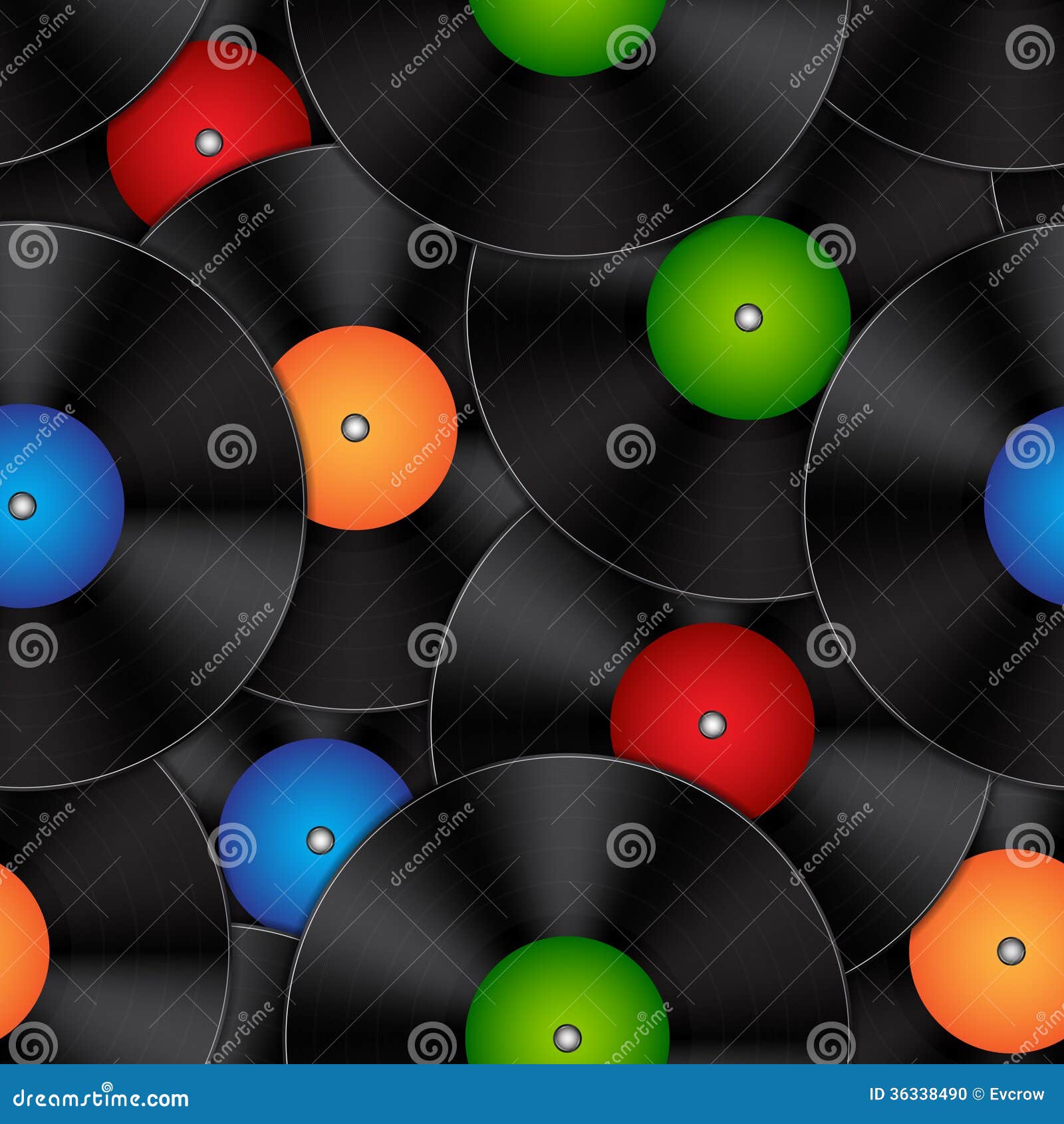 Background With Vinyl Records Vector Illustration | CartoonDealer.com ...