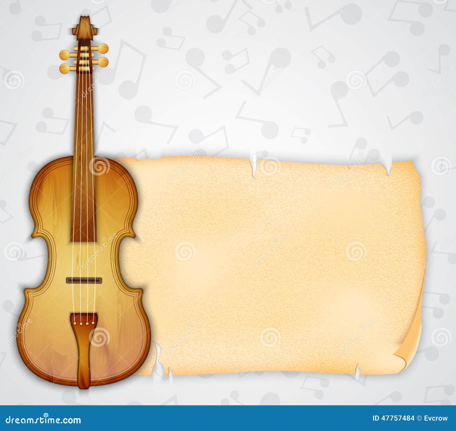 Background with violin stock vector. Illustration of classical - 47757484