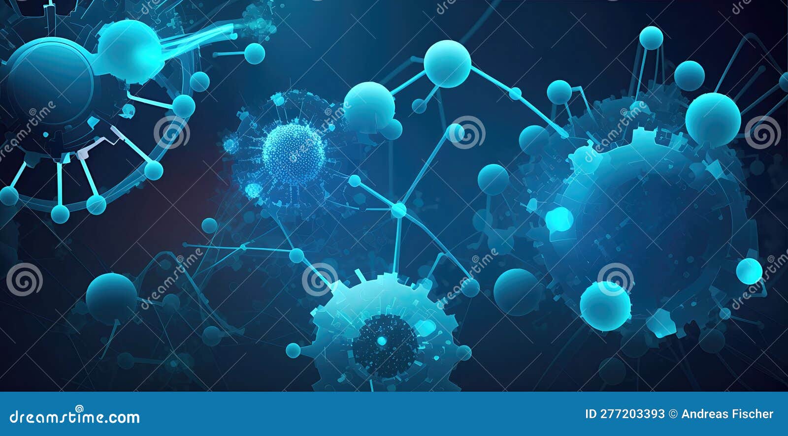 Background with Viruses, Microscopic View of Floating Virus Cells ...