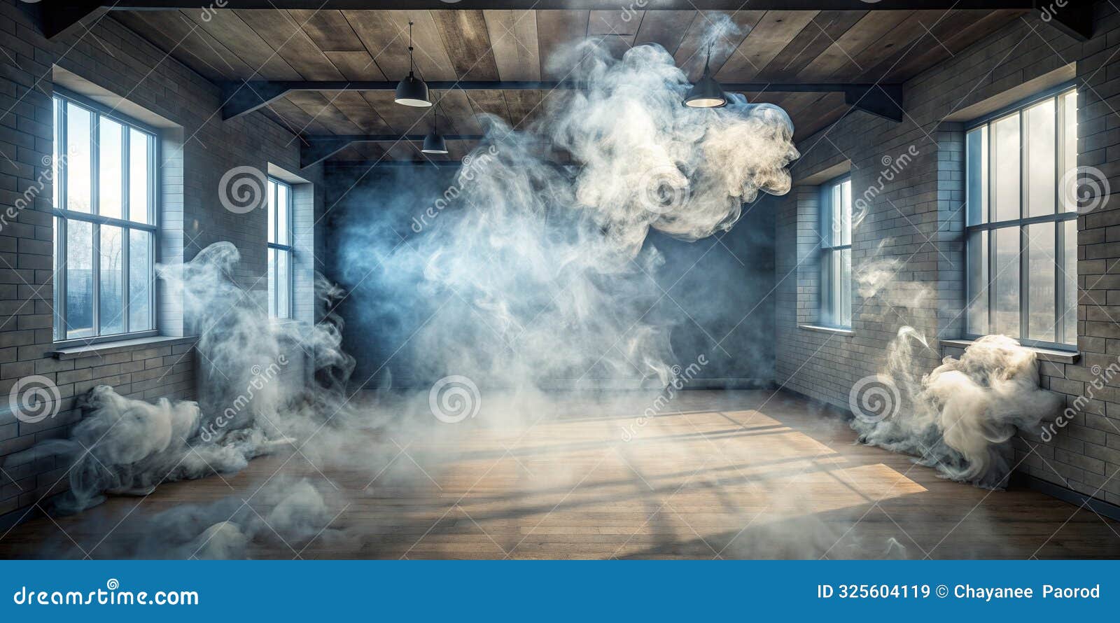 Background Visualization of a Room Full of Smoke AI-Generated Content ...