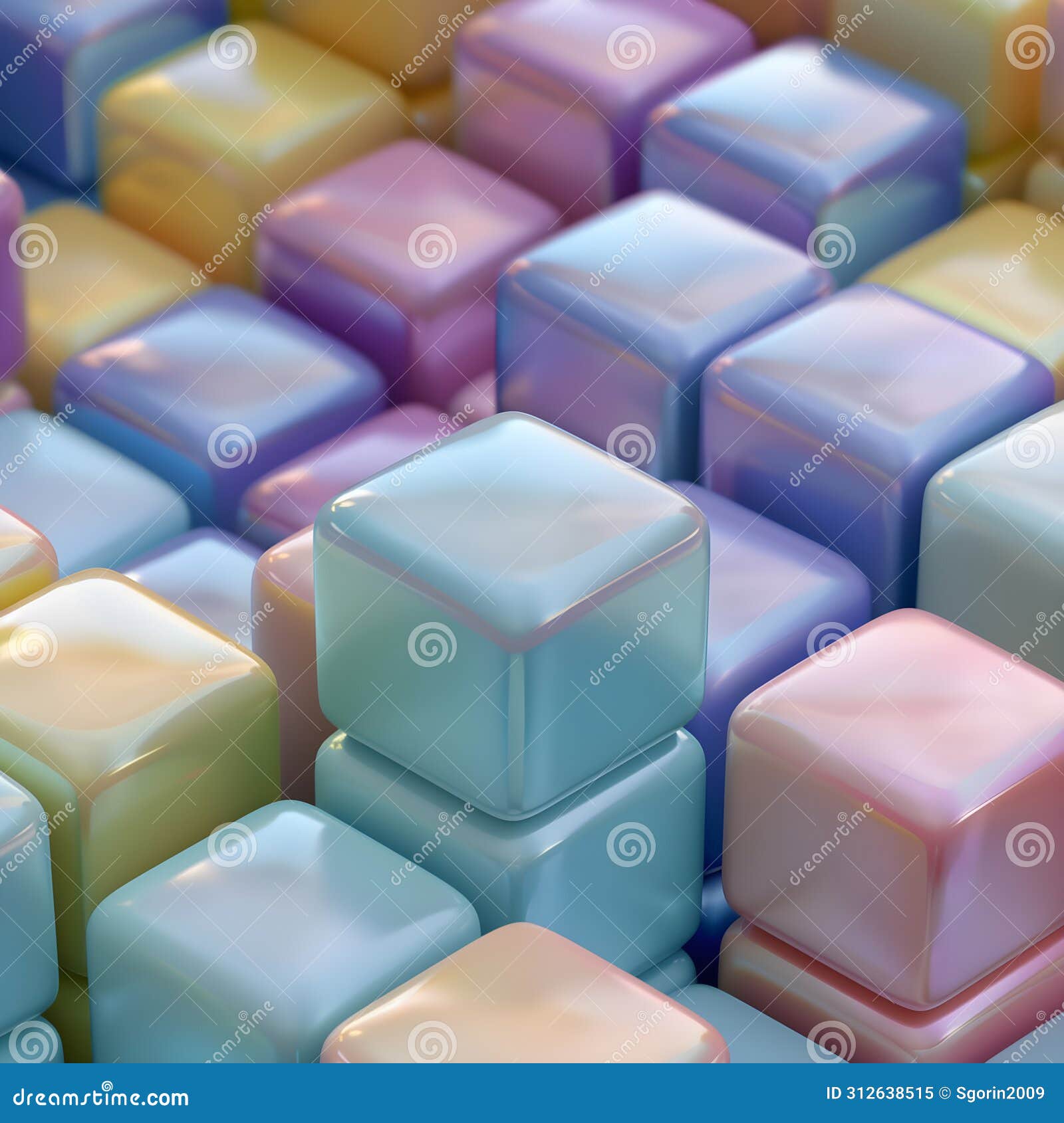 Background from Volumetric Smooth Cubes of Different Colors. View from ...