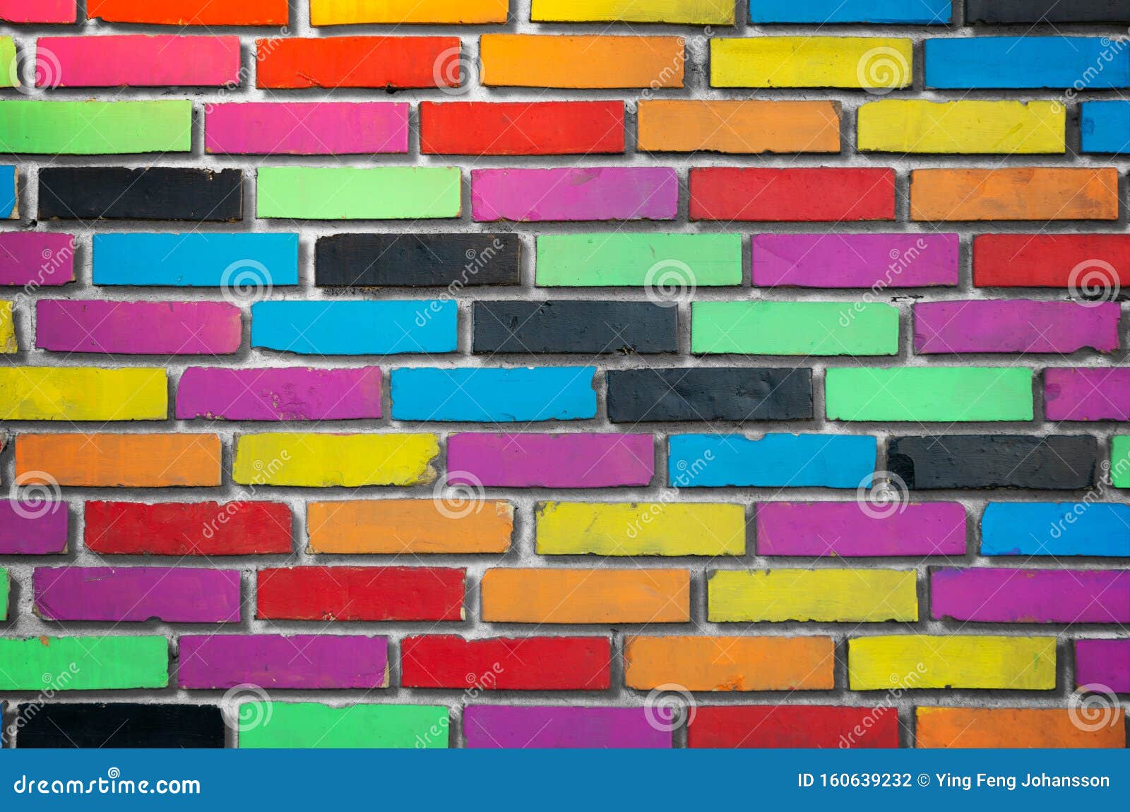 Colorful Bricks Wall Pattern Background. Royalty-Free Stock Photo ...