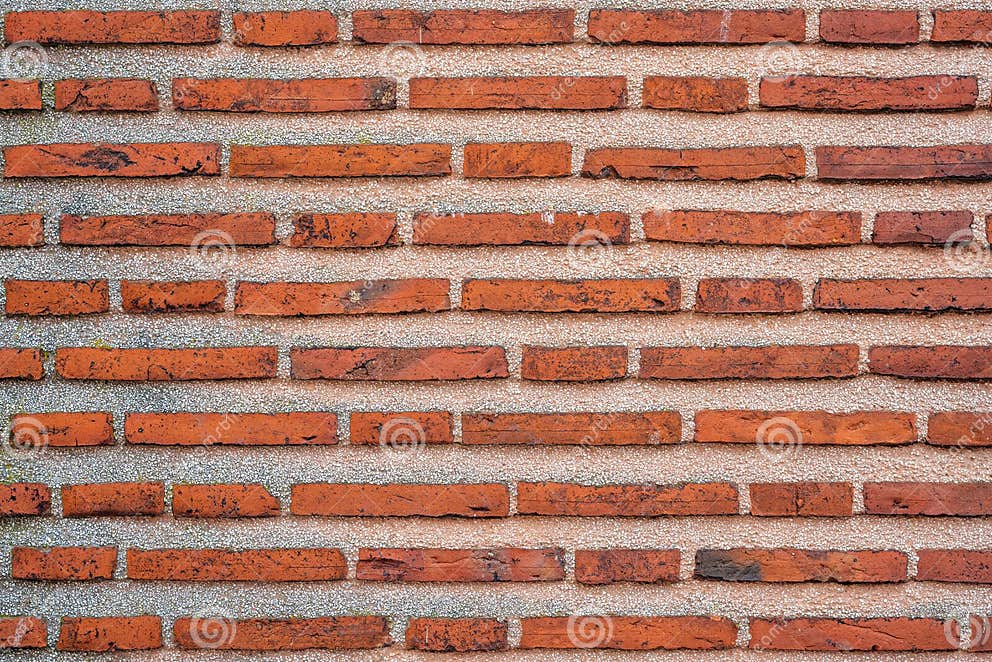 Wall Made of Red Clinker Bricks Stock Photo - Image of facade, color ...