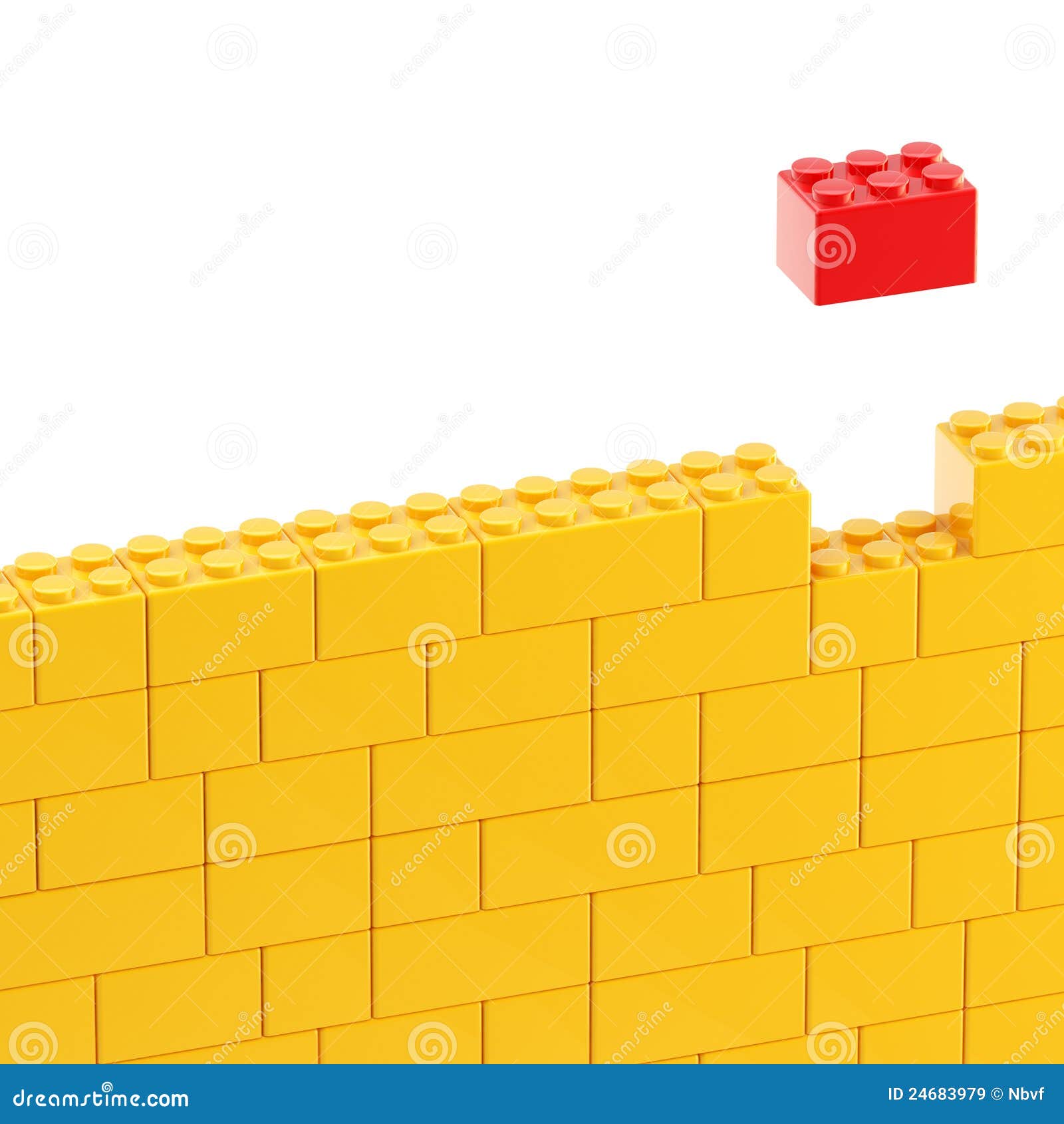 Background Wall Made of Toy Blocks Stock Illustration - Illustration of ...