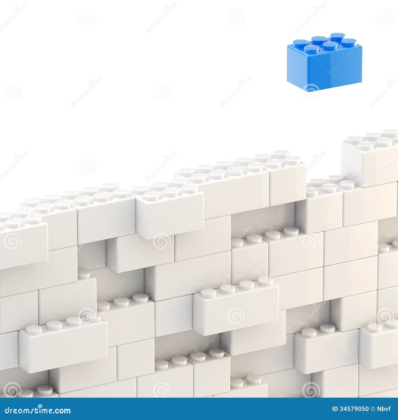 Background Wall Made of Toy Blocks Stock Illustration - Illustration of ...