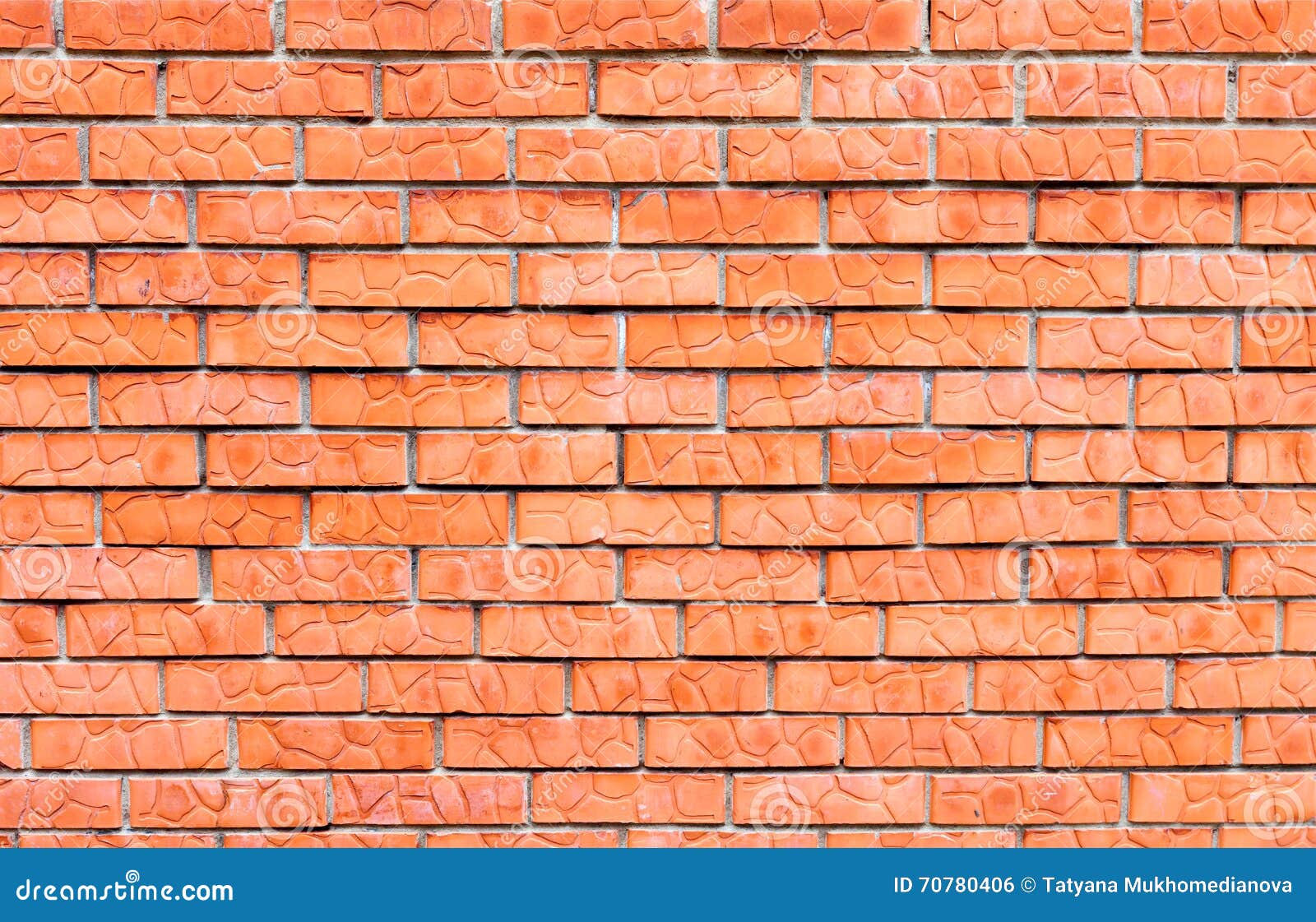 Background Wall of Red Brick Lined Horizontal Rows Stock Photo - Image ...