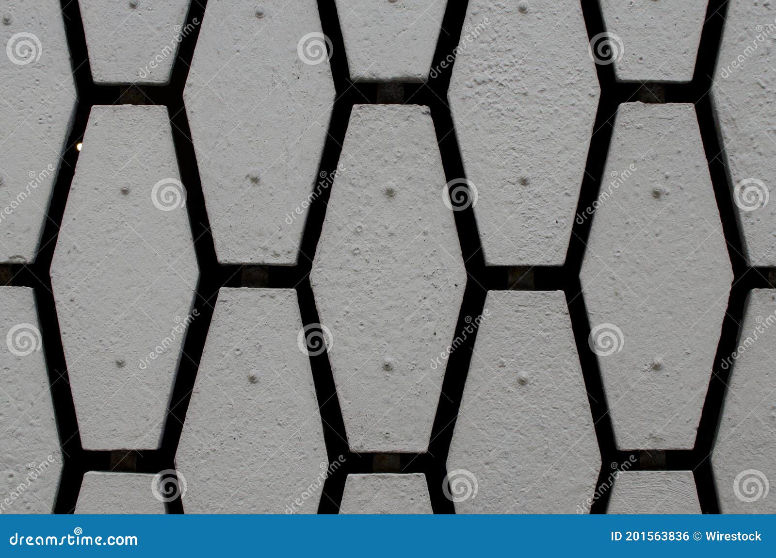 Background Wall of Stones of Hexagonal Shape Stock Photo - Image of ...