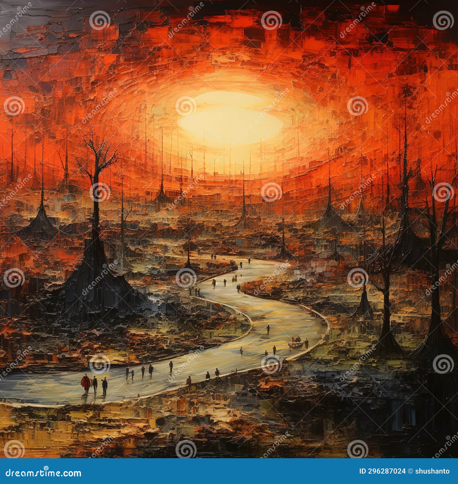 Background Wallpaper of the Circle of Hell Stock Illustration ...