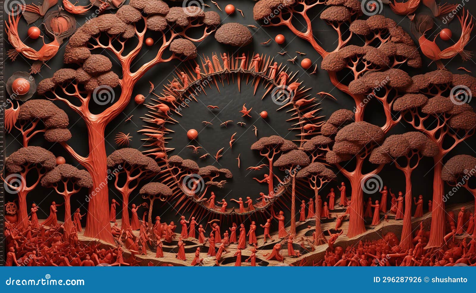 Background Wallpaper of the Circle of Hell Stock Illustration ...