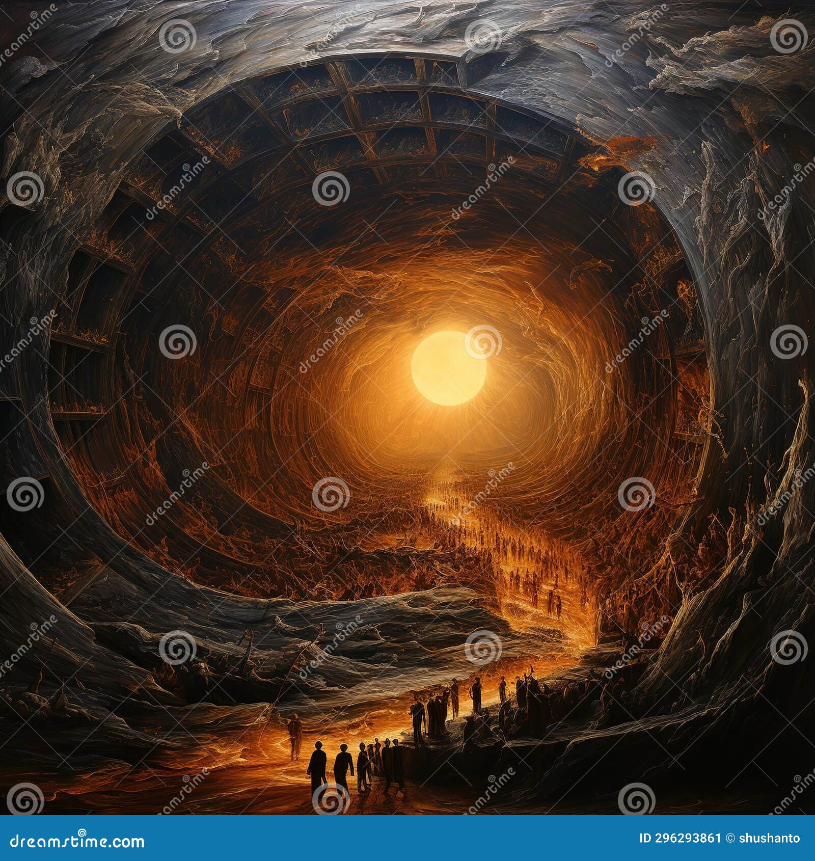 Background Wallpaper of the Circle of Hell Stock Illustration ...